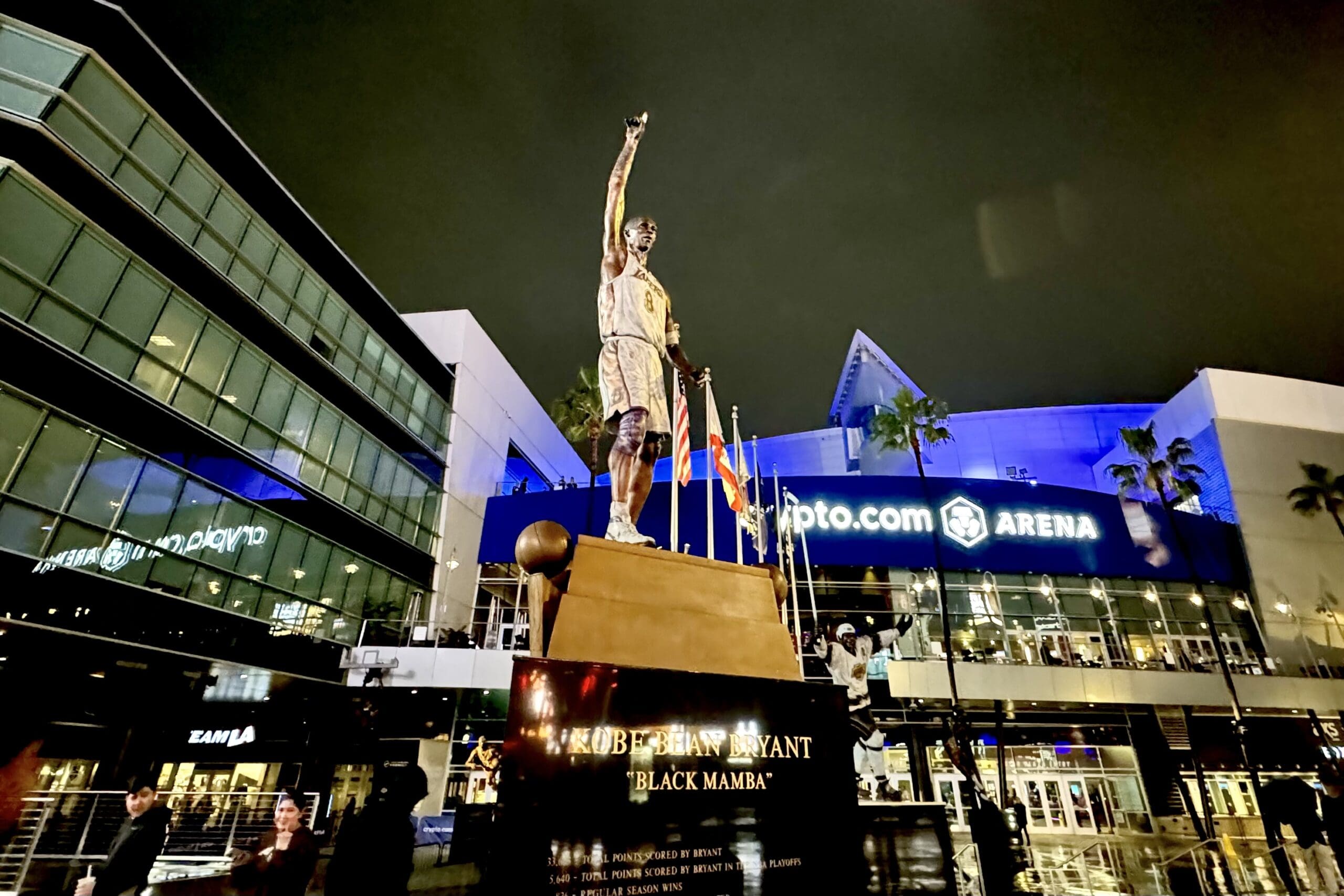 Mamba Mentality Stands Tall at Crypto.Com Arena with Kobe Bryant Statues